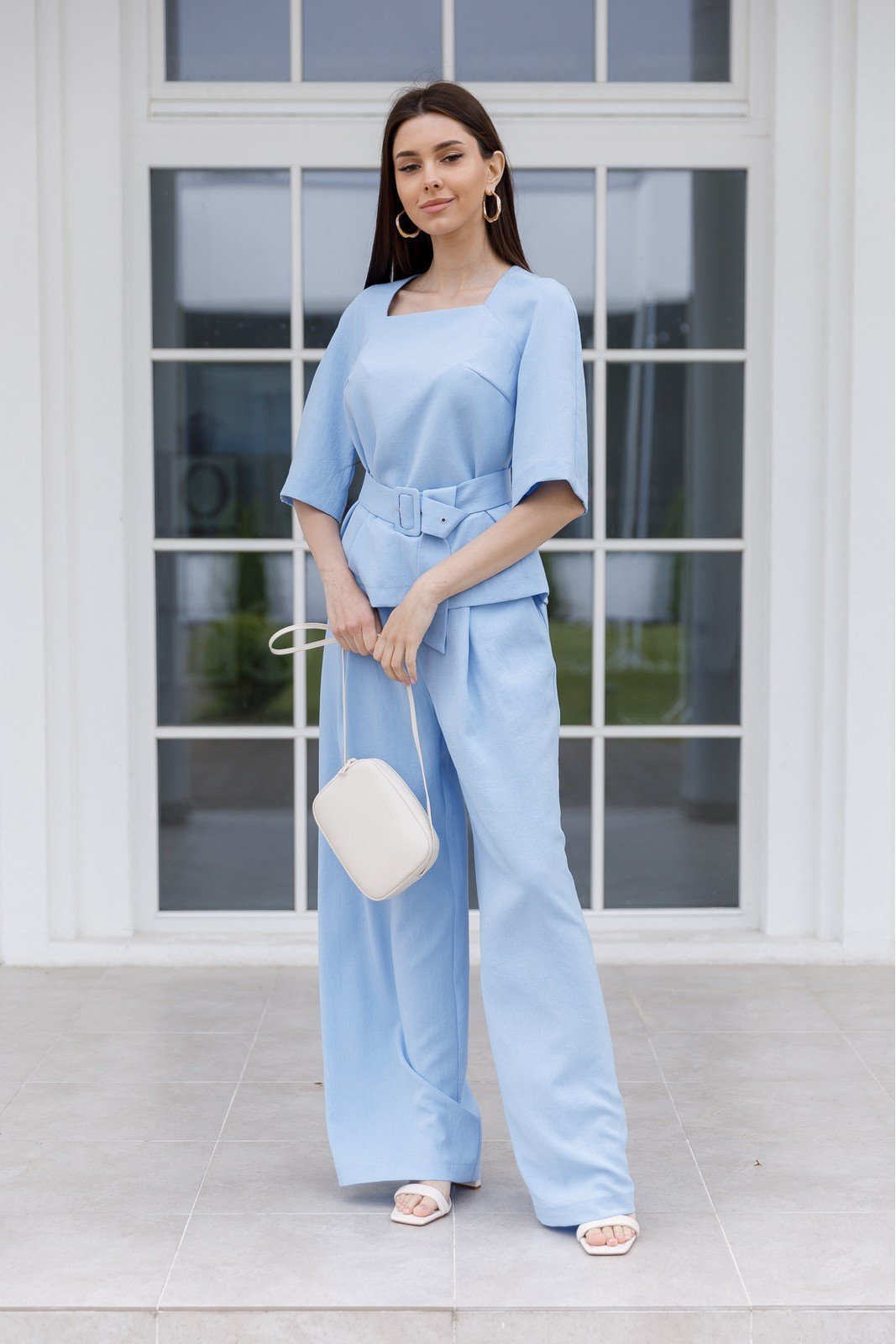 Костюм брючный 6003 голубой Ivera collection купить в интернет магазине ...